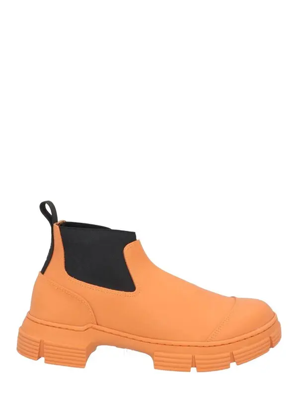 GANNI Platform Ankle Boots - Orange