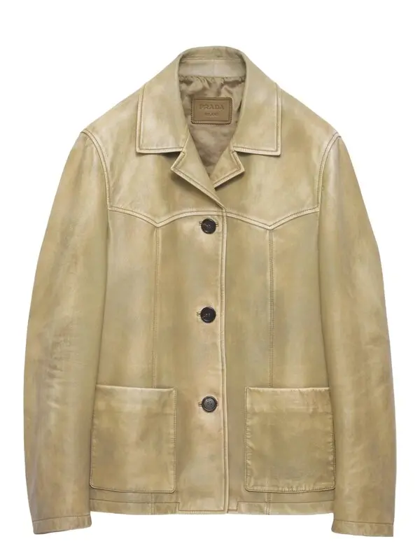 Prada Nappa Leather Jacket - Colonial Beige