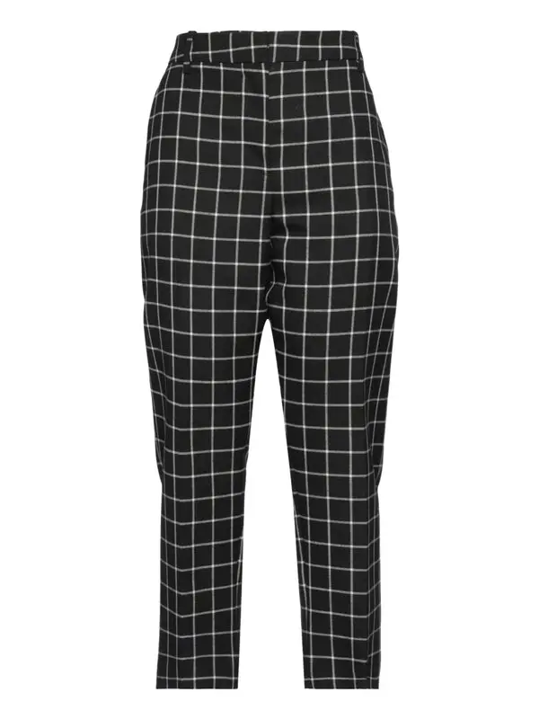 Marni Plaid Cropped Trousers - Black