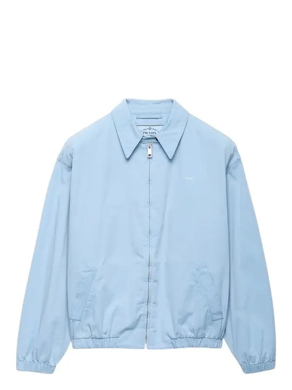 Prada Zip-up Long-sleeve Jacket - Interstellar Blue