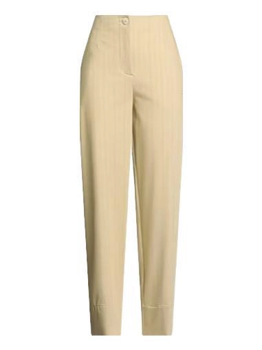 GANNI High-waisted Pinstriped Trousers - Nude
