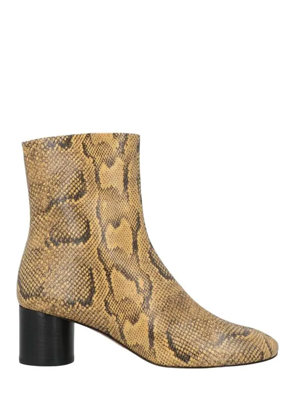 Isabel Marant Étoile Snakeskin-print Ankle Boots - Nude