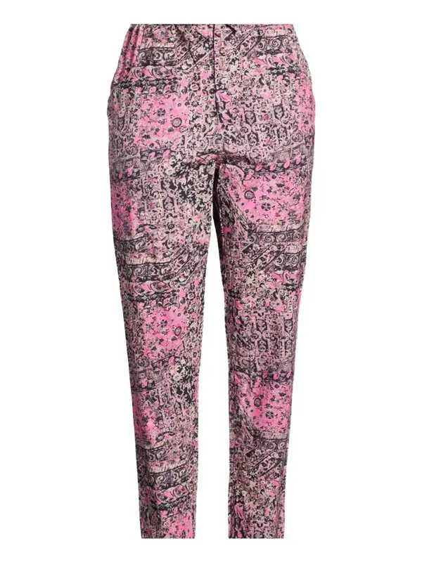 Isabel Marant Étoile Stylish Floral Print Tapered Trousers - Pink