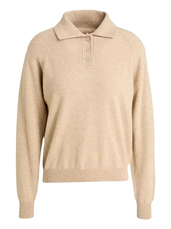 MAISON MARGIELA Lightweight Knit Jumper With Buttoned Neckline - Nude