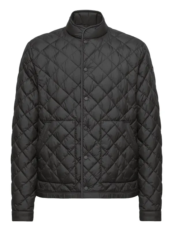 Moncler Diamond Quilted Short Down Jacket - Black