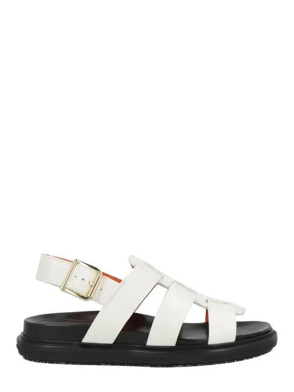 Marni Leather Slingback Sandals - Black