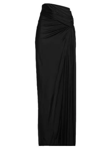 Saint Laurent Jersey Draped Pencil Skirt - Black