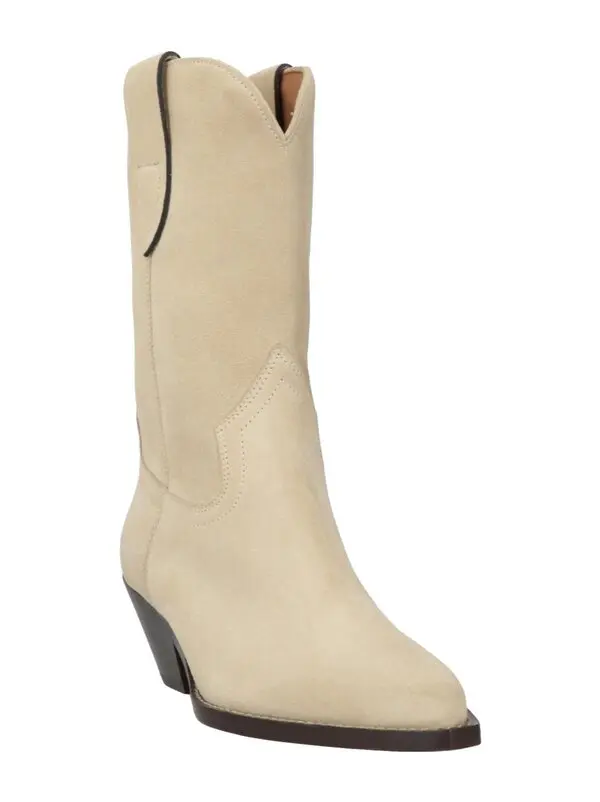 Isabel Marant Étoile Suede Cowboy Ankle Boots - Nude