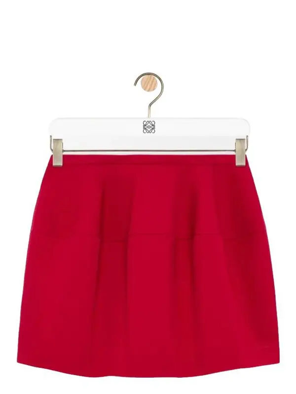 Loewe Balloon Skirt In Cotton And Silk - Red