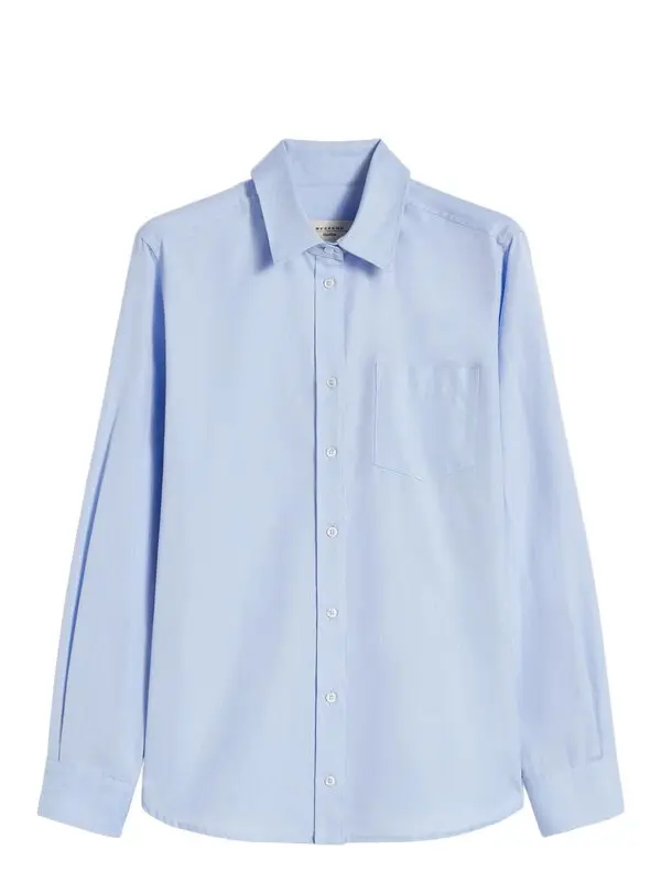 Max Mara Long-sleeved Button-up Shirt - Light Blue
