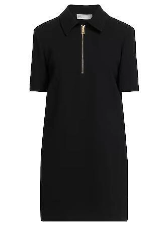 Tory Burch Short Sleeve Crepe Dress - Black