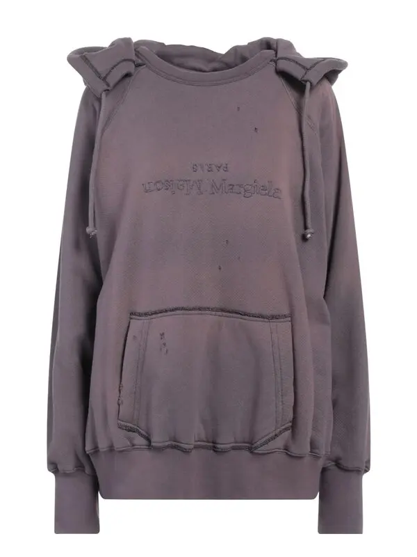 MAISON MARGIELA Solid Color Hoodie - Gray