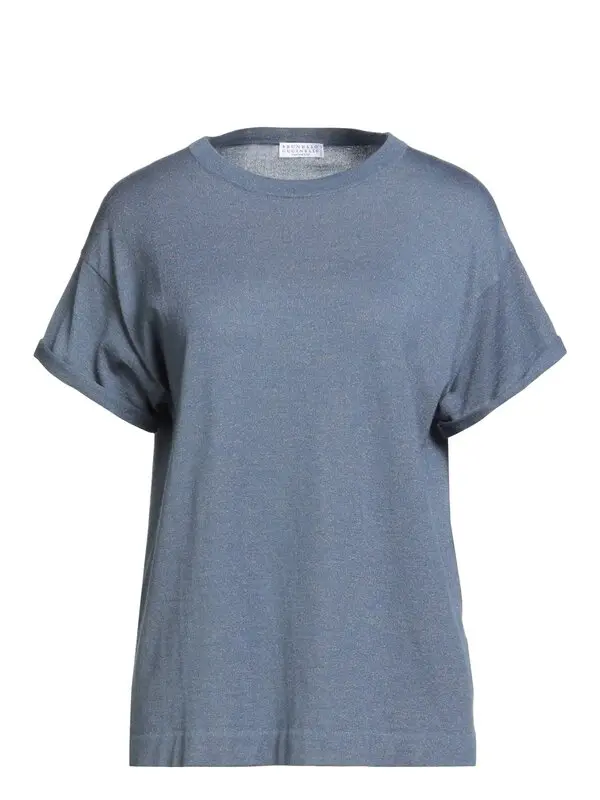 Brunello Cucinelli Crew Neck Knitwear - Blue