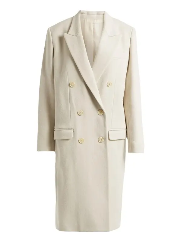 Isabel Marant Étoile Double-breasted Felt Coat - White