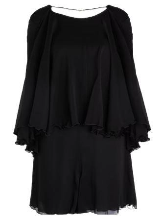 Saint Laurent Chiffon Dress - Black