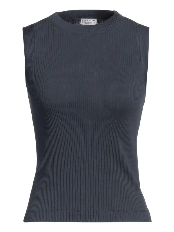 Brunello Cucinelli Rib-knit Vest - Black