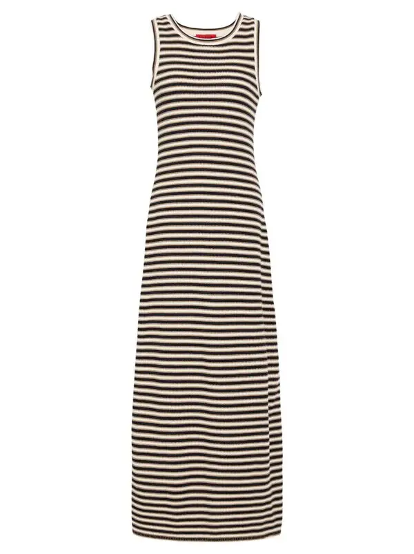 MAXCO. Max&co. Striped Knit Maxi Dress - Black