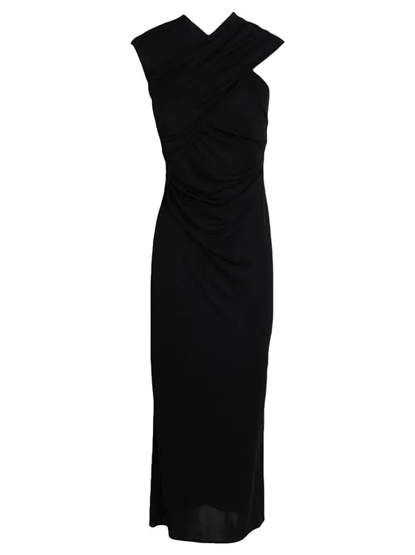 MAXCO. Max&co. Jersey Gathered Midi Dress - Black