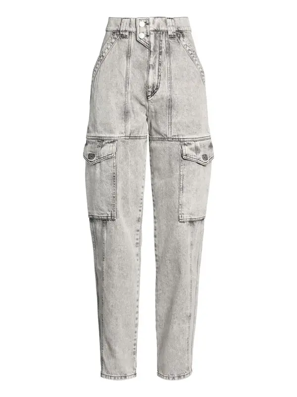 Isabel Marant Étoile Cargo Denim Trousers - Gray