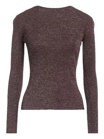 Max Mara Long Sleeve Crew Neck Metallic Knit - Brown