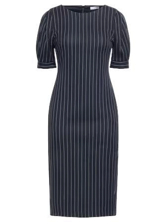 Max Mara Sheath Dress With Pinstripe Detail - Black