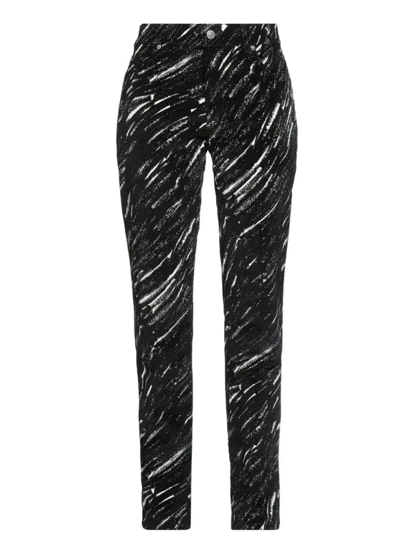 Marni Two-tone Straight-leg Pants - Black