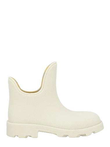 Burberry Logo Rain Boots - White