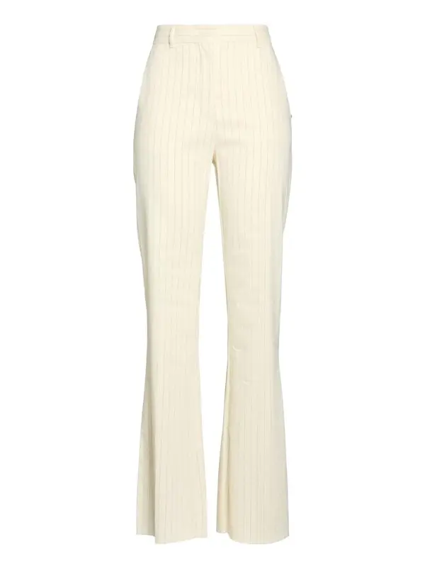 Sportmax Vertical Striped Flared Trousers - White