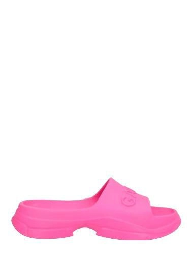 GANNI Rubber Pool Slides With Embossed Logo - Pink