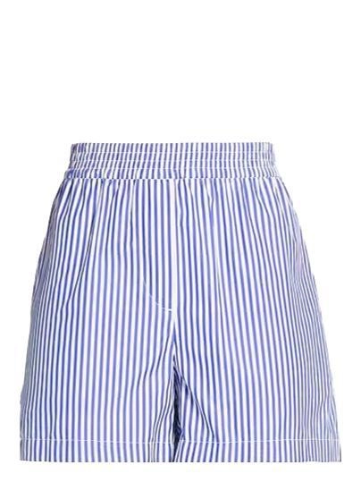 Rag & Bone Striped Poplin Bermuda Shorts - Blue