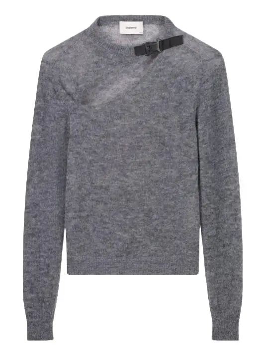 Coperni Buckle Cut-out Jumper - Gray