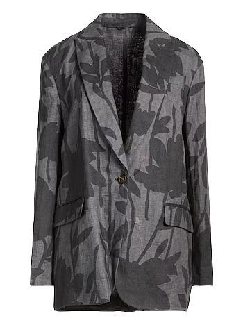 Brunello Cucinelli Single-breasted Floral Blazer - Black