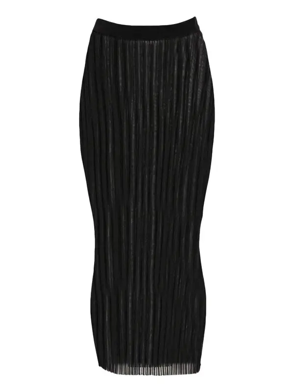 Sportmax Pleated Midi Skirt - Black