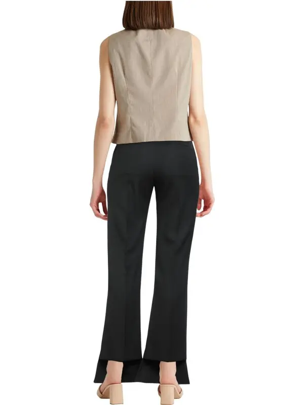 Chloé Bootcut Crepe Trousers - Black