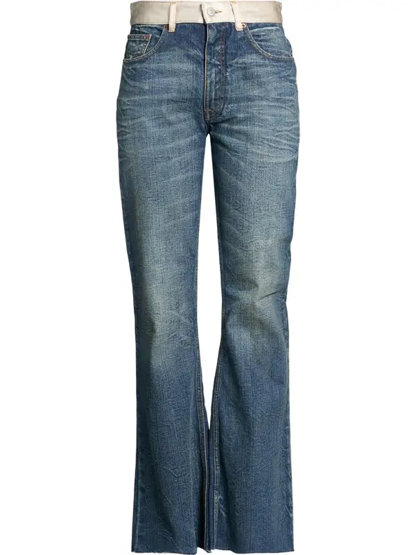 MAISON MARGIELA Medium Wash Denim Flare Pants - Blue