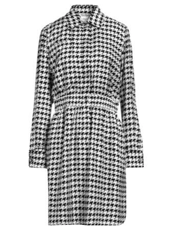 Max Mara Houndstooth Shirt Dress - Gray
