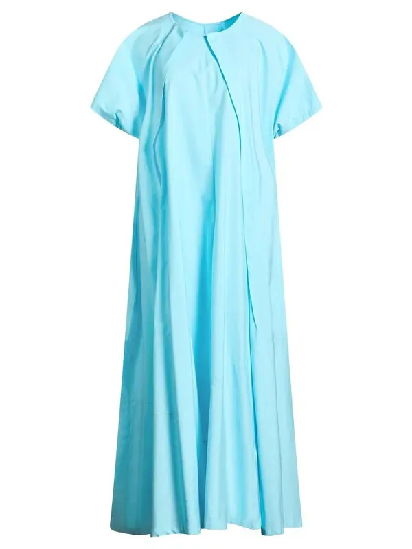 MAISON MARGIELA Flared Maxi Dress With Slit Pockets - Blue