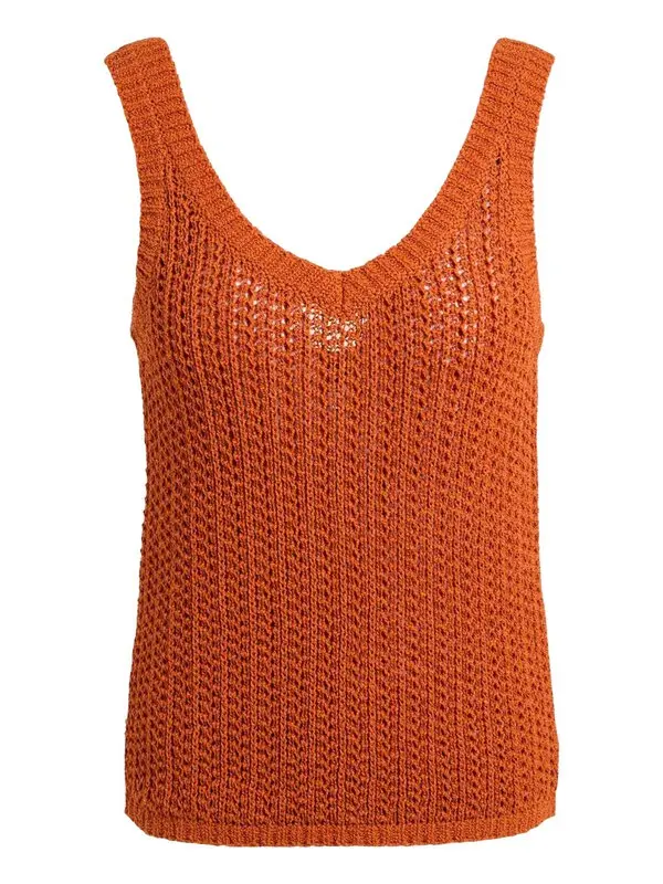 Max Mara V-neck Knitted Vest - Brown