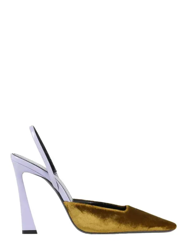 Saint Laurent Two-tone Ribbon High Heels - Brown