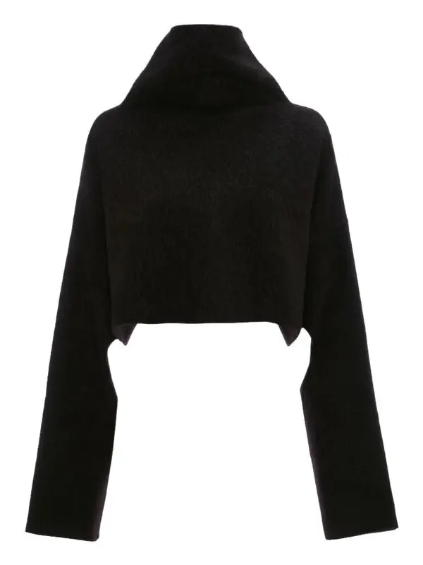 J.W.ANDERSON Cut-out Detailed Funnel Neck Jumper - Black