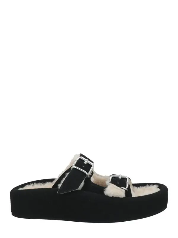 MAISON MARGIELA Platform Sandals With Buckle Fastening - Black