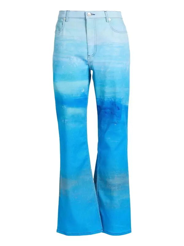 Marni Tie-dye Flared Jeans - Blue