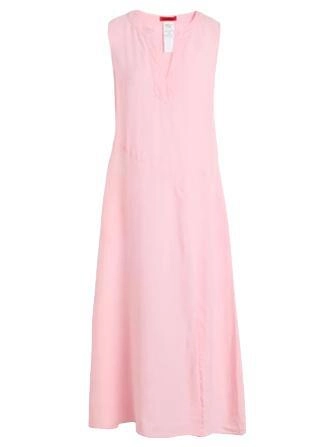 MAXCO. Max&co. Sleeveless V-neck Maxi Dress With Pockets And Slit - Pink