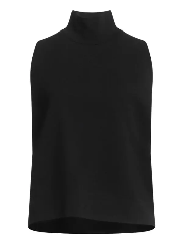 Max Mara Sleeveless Turtleneck Knit - Black