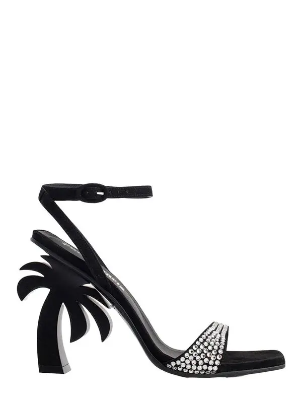 Palm Angels Palm Tree Heel Sandals - Black