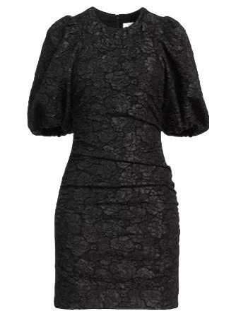 GANNI Brocade Sheath Dress - Black
