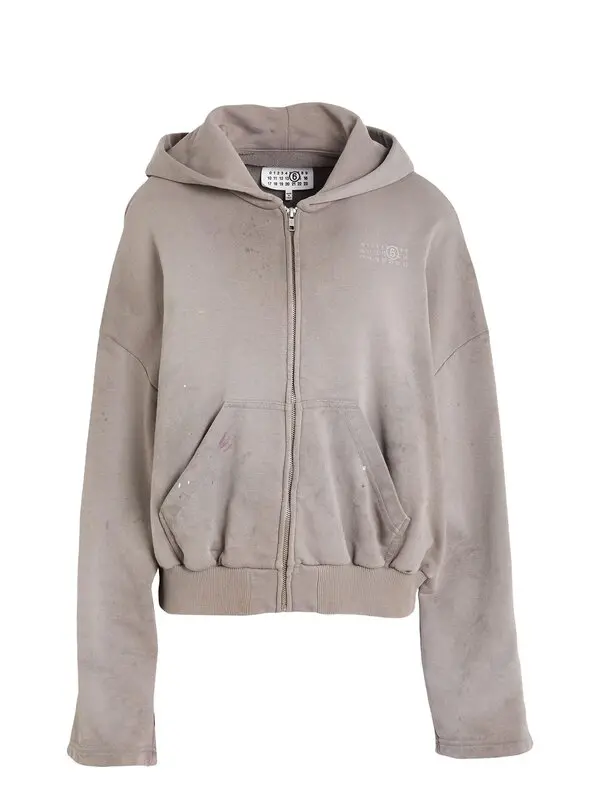 MAISON MARGIELA Tie-dye Zip-up Hoodie - Gray