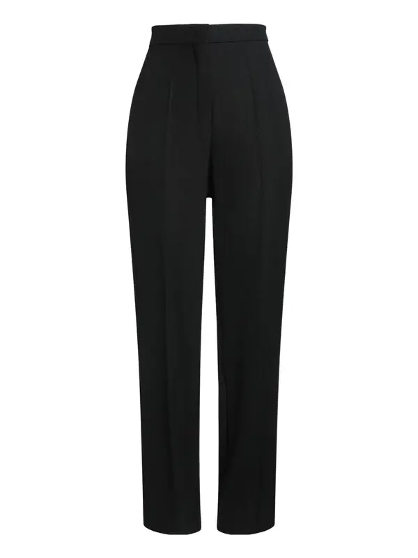 Max Mara Straight-leg Cool Wool Trousers - Black
