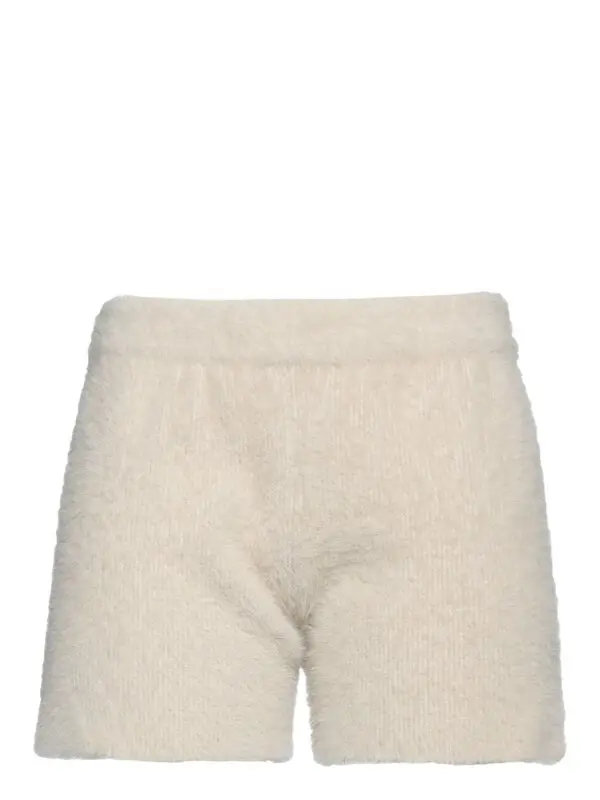 Jacquemus Brushed-felt Knitted Shorts - Nude