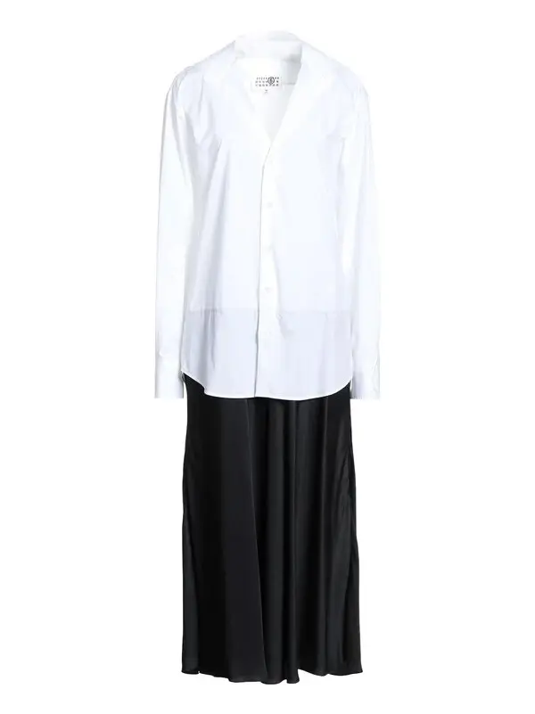 MAISON MARGIELA Two-tone Shirt Dress - White